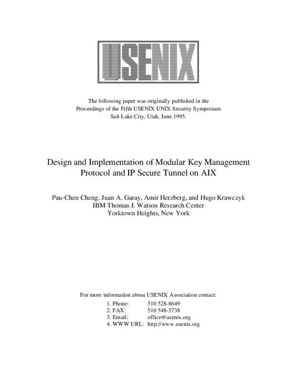 (PDF) Design and implementation of modular key management protocol and ...
