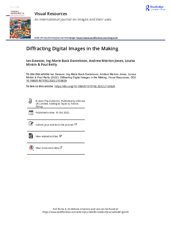 (PDF) Diffracting Digital Images in the Making