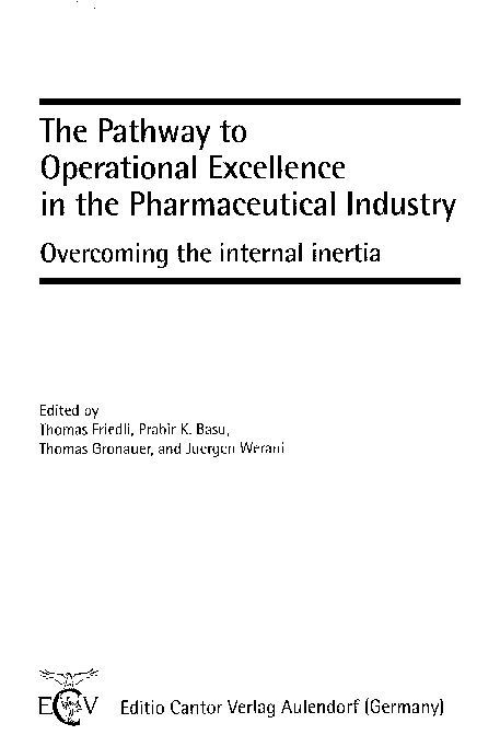 (PDF) The Pathway to Operational Excellence in the Pharmaceutical Industry