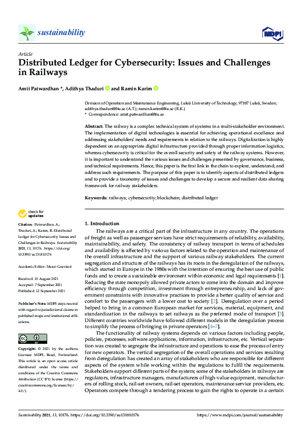 Pdf Distributed Ledger For Cybersecurity Issues And Challenges In