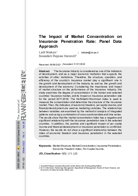 (PDF) The Impact of Market Concentration on Insurance Penetration Rate ...