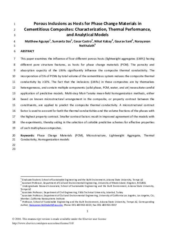 (PDF) Porous inclusions as hosts for phase change materials in ...