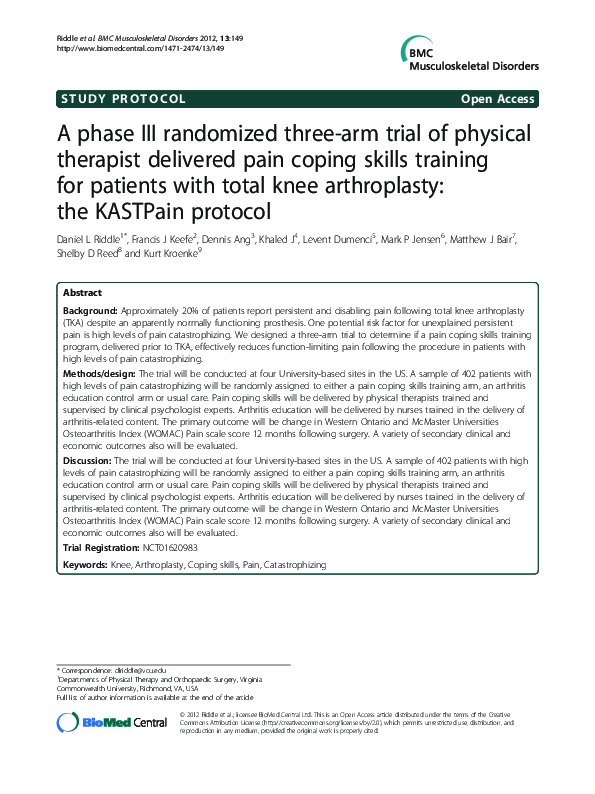 (PDF) A phase III randomized three-arm trial of physical therapist ...