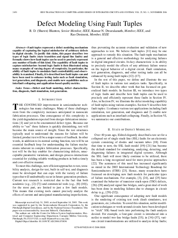 (PDF) Defect Modeling Using Fault Tuples