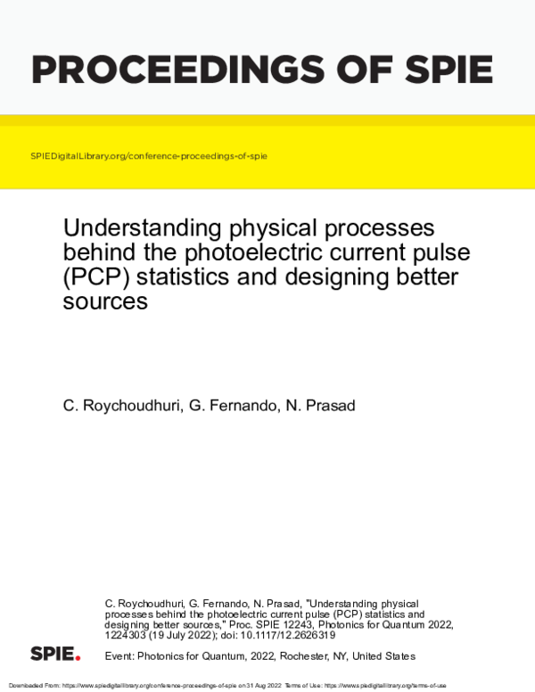 (PDF) Understanding the physical processes behind the photoelectric ...