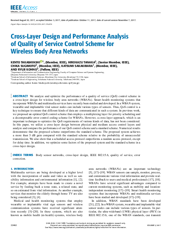 (PDF) Cross-Layer Design and Performance Analysis of Quality of Service Control Scheme for ...