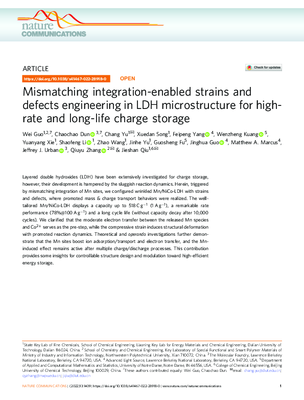 (PDF) Mismatching integration-enabled strains and defects engineering in LDH microstructure for ...