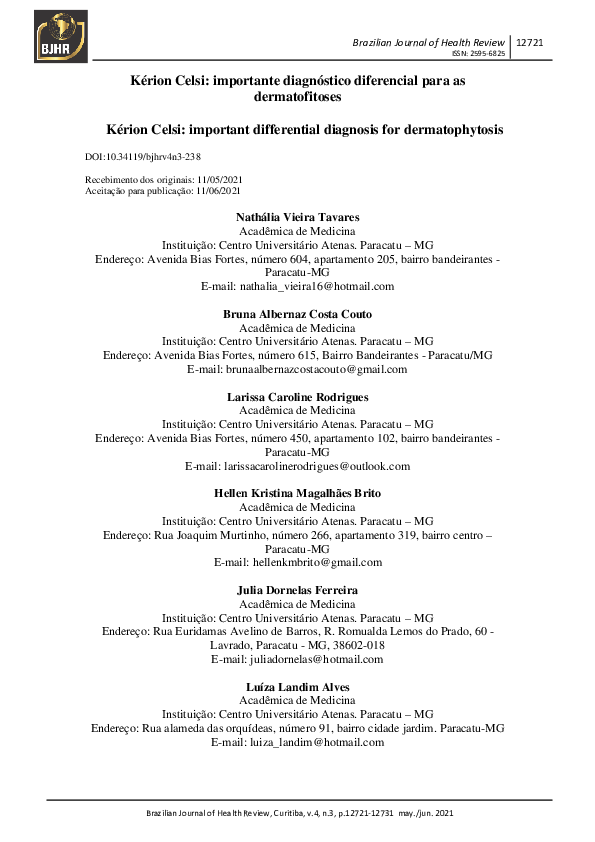 (PDF) Kérion Celsi: importante diagnóstico diferencial para as ...