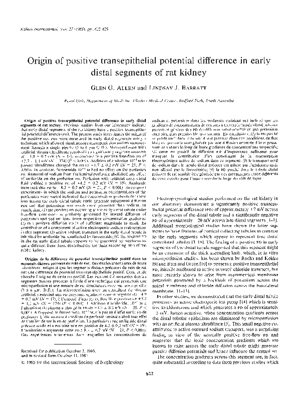 (PDF) Origin of positive transepithelial potential difference in early ...