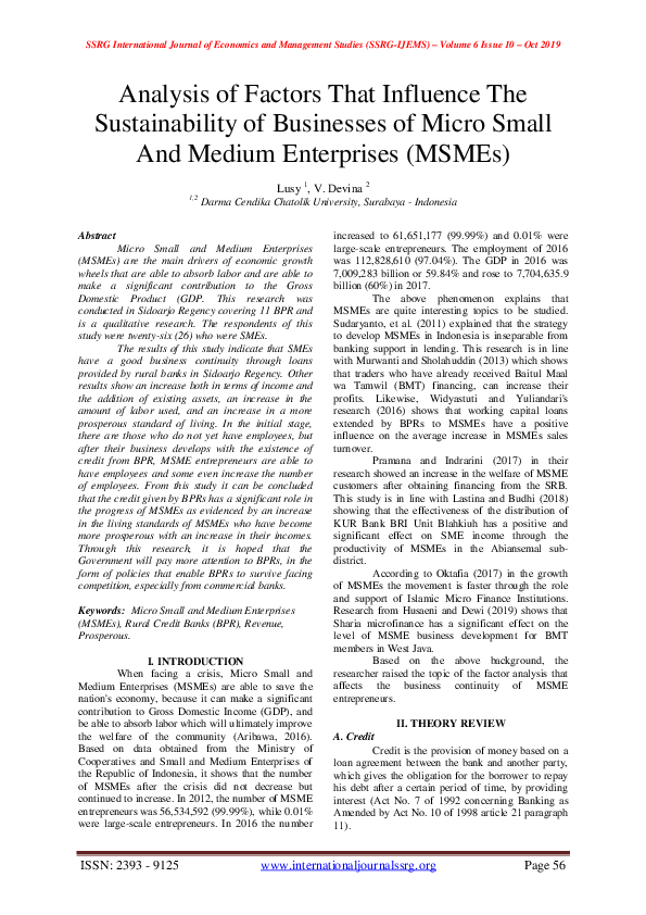 (PDF) Analysis of Factors That Influences The Sustainability of ...
