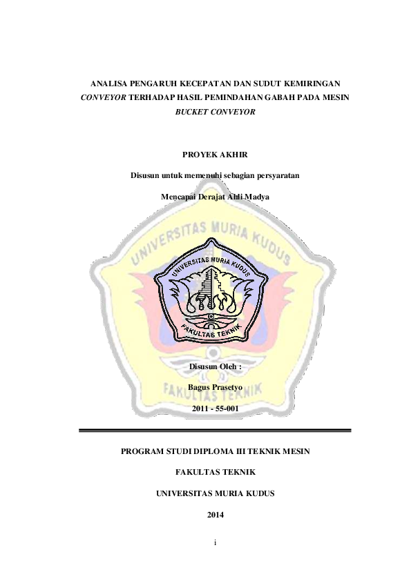 (PDF) Analisa Pengaruh Kecepatan Dan Sudut Kemiringan Conveyor Terhadap Hasil Pemindahan Gabah ...