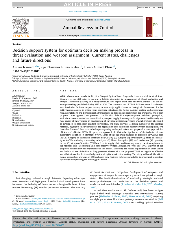 (PDF) Decision support system for optimum decision making process in ...