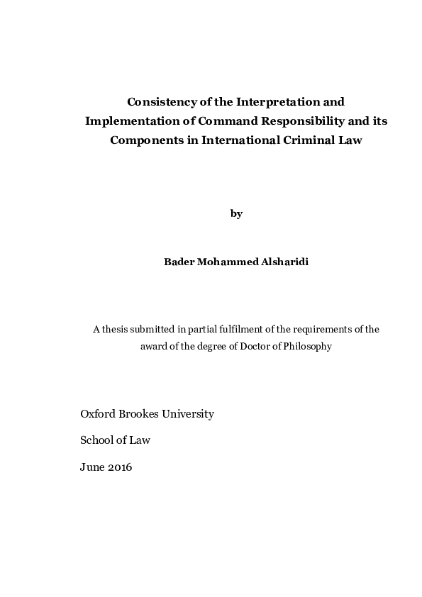 (PDF) Consistency of the interpretation and implementation of command ...