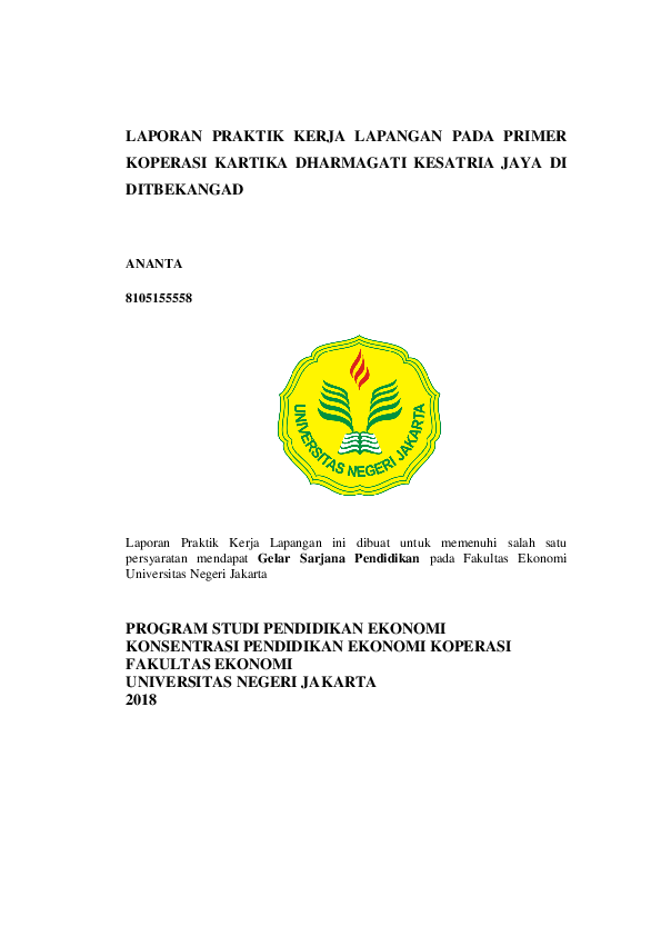 (PDF) Laporan Praktik Kerja Lapangan Pada Primer Koperasi Kartika ...