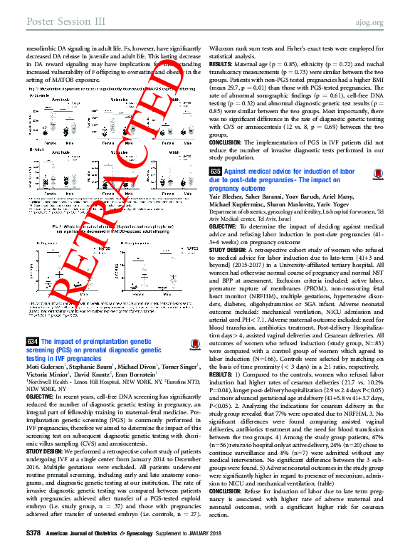 (PDF) 634: The impact of preimplantation genetic screening (PGS) on ...