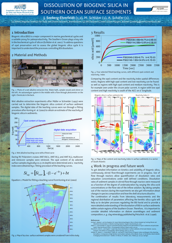 (PDF) Dissolution of biogenic silica in Southern Ocean surface sediments