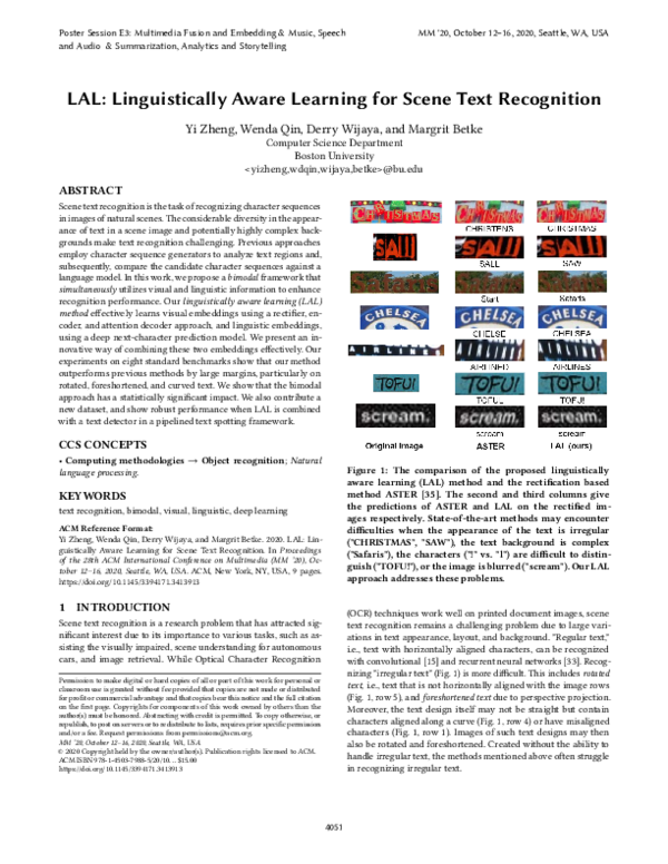(PDF) LAL: Enhancing Scene Text Recognition