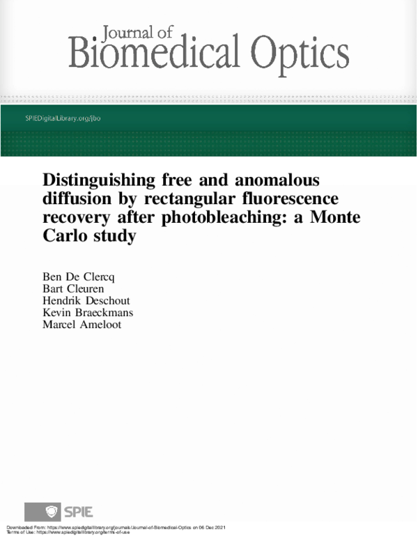 (PDF) Distinguishing free and anomalous diffusion by rectangular ...