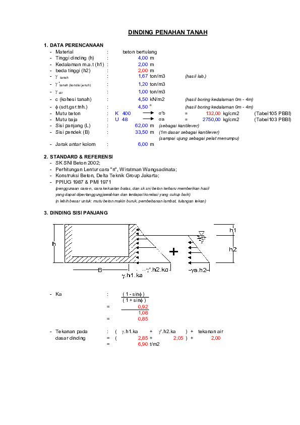 (PDF) Struktur Dinding Penahan Tanah