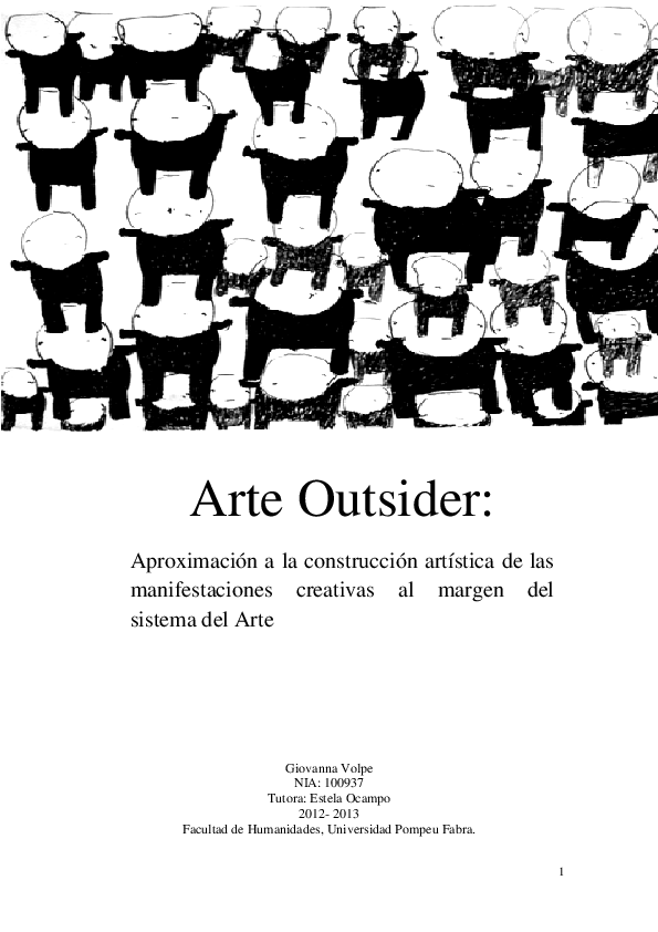 (PDF) Arte Outsider: Aproximación a la construcción artística de las ...