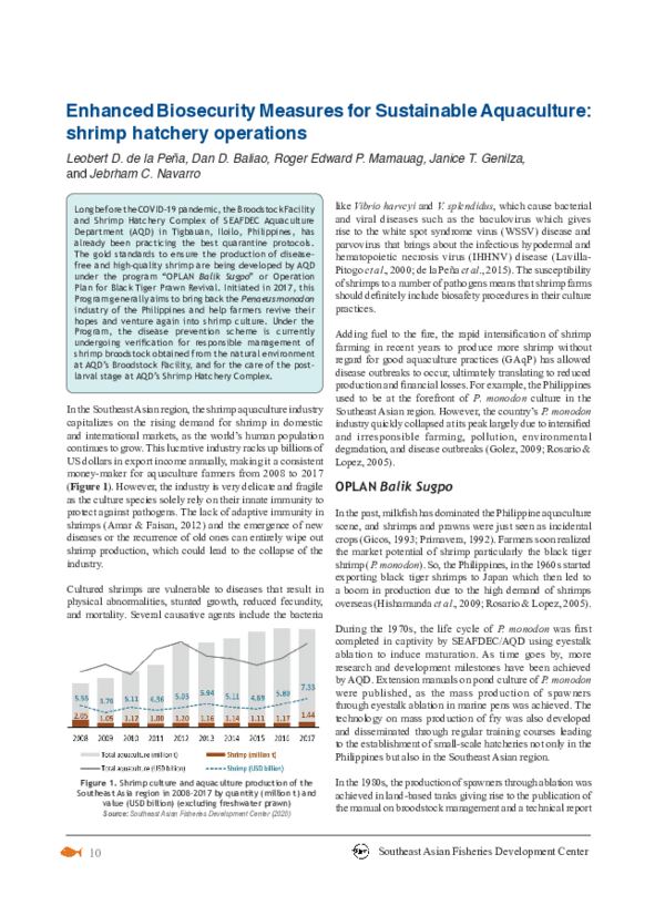 (PDF) Enhanced Biosecurity Measures for Sustainable Aquaculture: shrimp ...