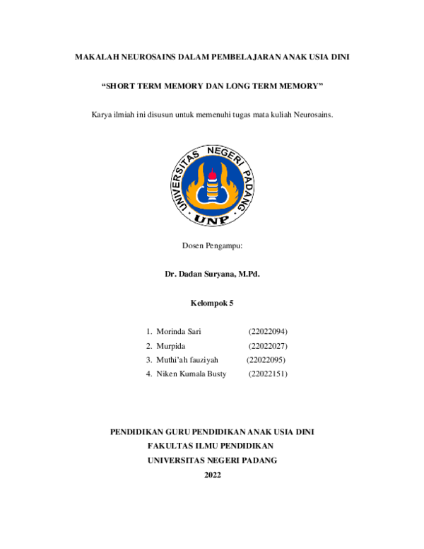 (PDF) MAKALAH NEUROSAINS KEL 5 2