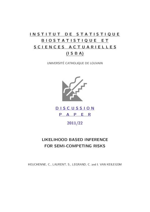 (PDF) Likelihood-Based Inference for Semi-Competing Risks | Stéphane ... (PDF) Likelihood-Based Inference for Semi-Competing Risks | Stéphane ...