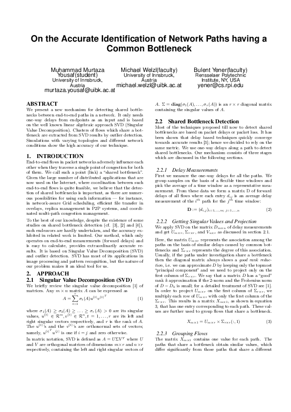 (PDF) On the Accurate Identification of Network Paths Having a Common Bottleneck | Muhammad ...