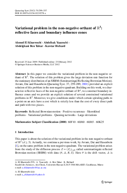 (PDF) Variational problem in the non-negative orthant of ℝ3: reflective ...