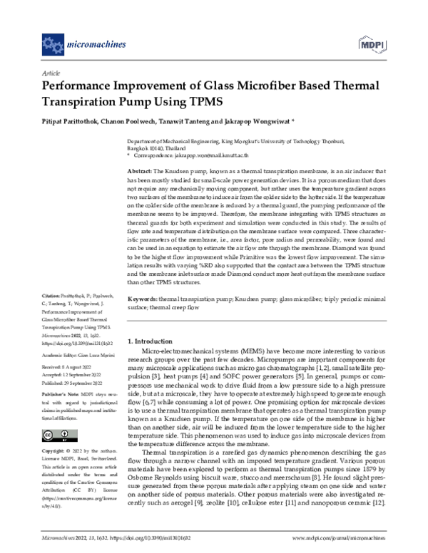 (PDF) Performance Improvement of Glass Microfiber Based Thermal ...
