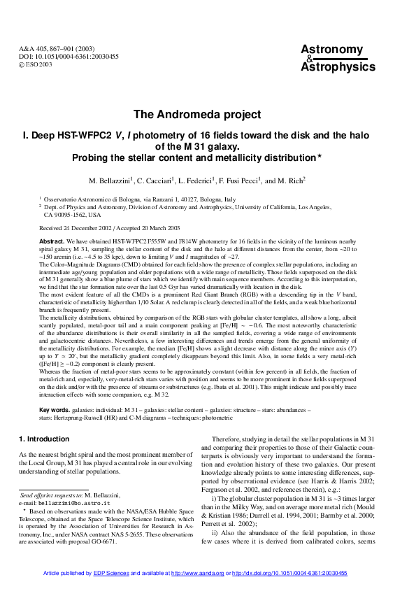 (PDF) The Andromeda project