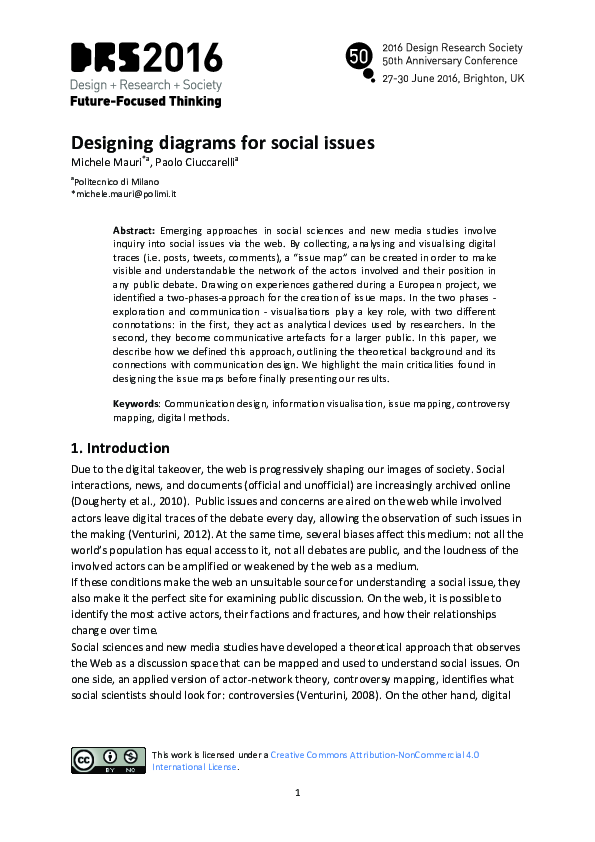 (PDF) Designing diagrams for social issues