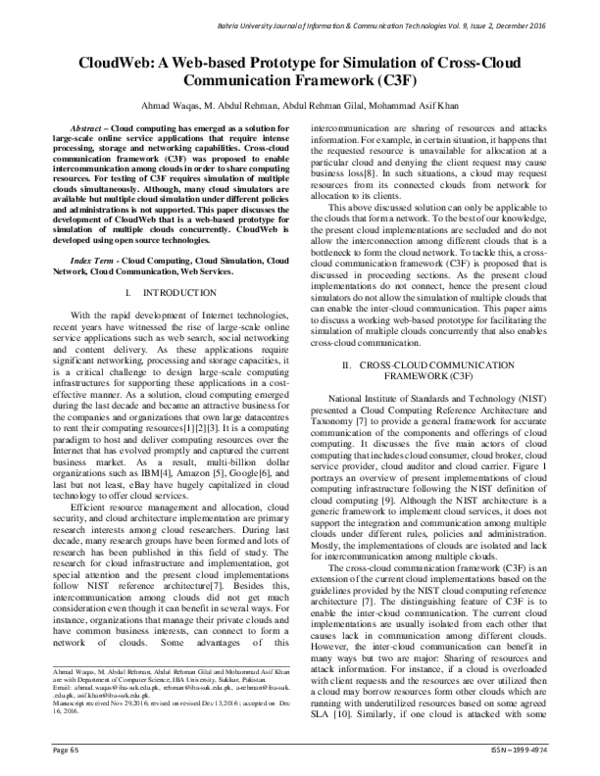 (PDF) CloudWeb : A Web-based Prototype for Simulation of Cross-Cloud Communication Framework ( C ...