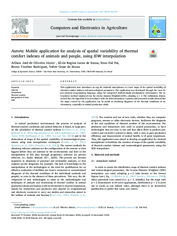 (PDF) Aurora: Mobile application for analysis of spatial variability of thermal comfort indexes ...