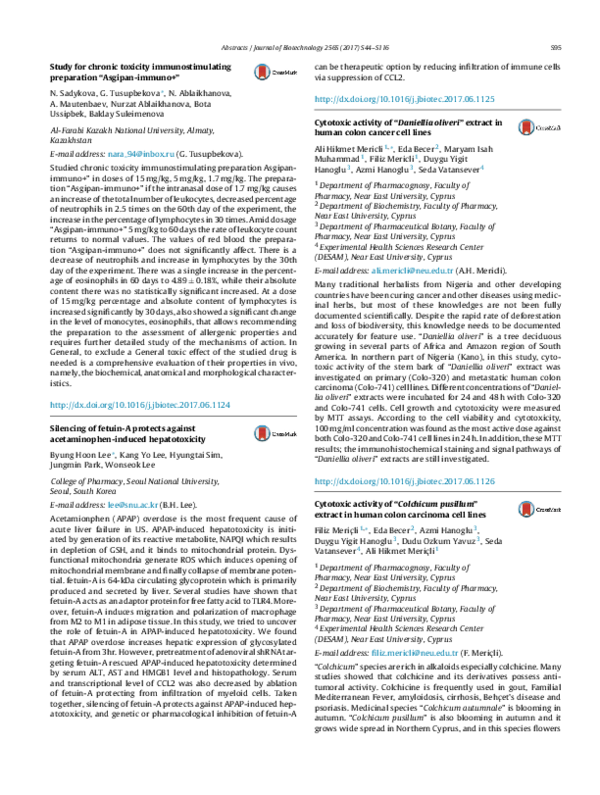 (PDF) Cytotoxic activity of “ Colchicum pusillum ” extract in human ...