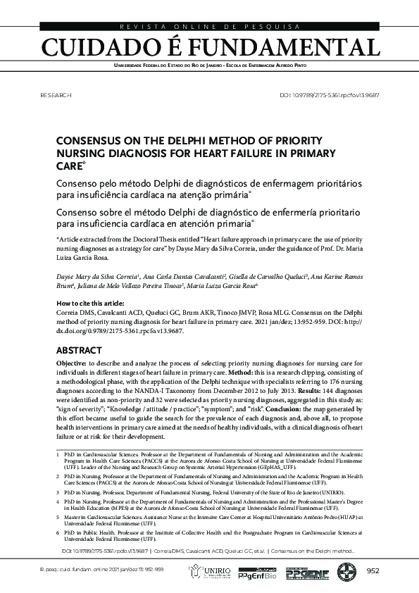 (PDF) Consensus on the delphi method of priority nursing diagnosis for ...