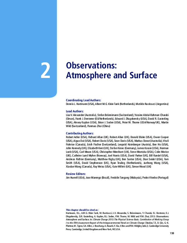 (PDF) Observations: Atmosphere and Surface