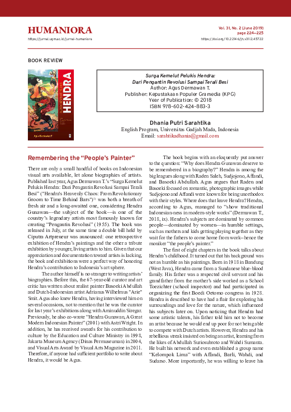 (PDF) Remembering the "People's Painter