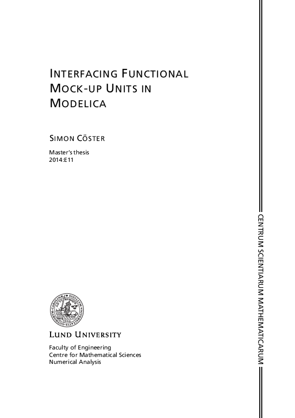 Pdf Interfacing Functional Mock Up Units In Modelica