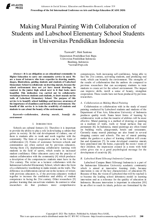 (PDF) Making Mural Painting With Collaboration of Students and ...