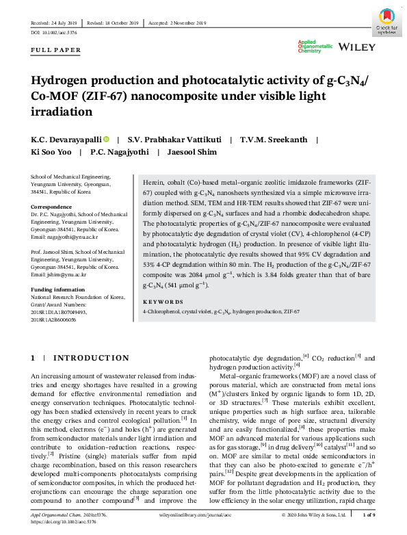 (PDF) Hydrogen production and photocatalytic activities from NaBH4 ...