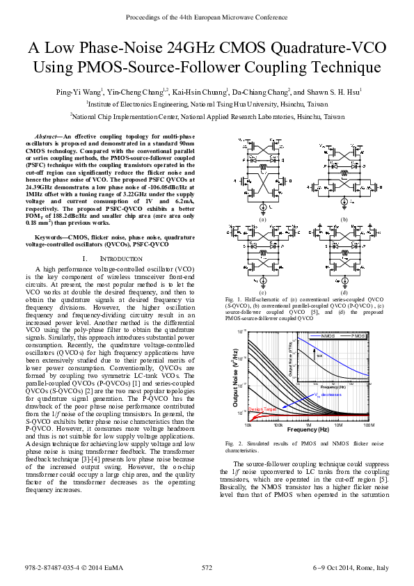 (PDF) A low phase-noise 24GHz CMOS quadrature-VCO using PMOS-source ...