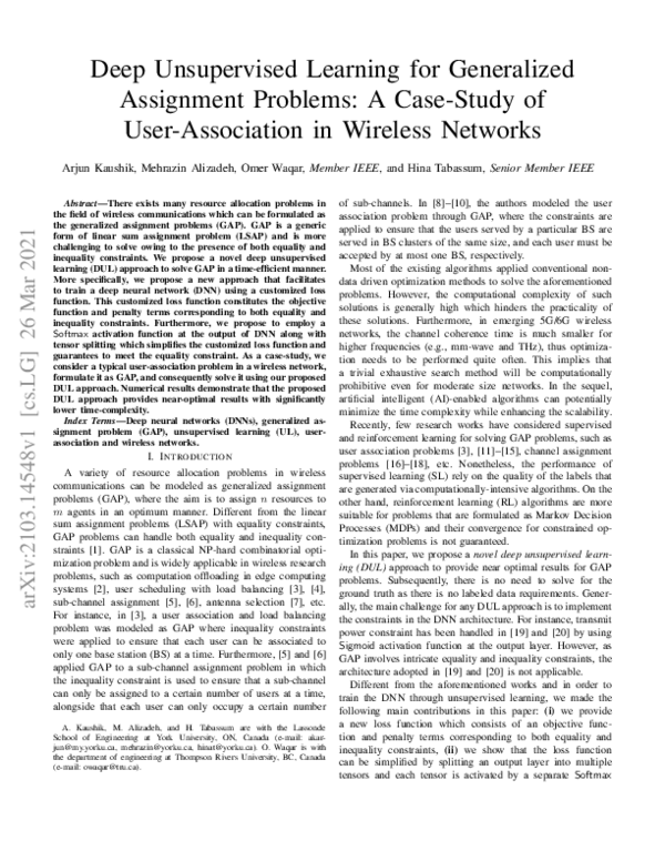 (PDF) Deep Unsupervised Learning for Generalized Assignment Problems: A Case-Study of User ...