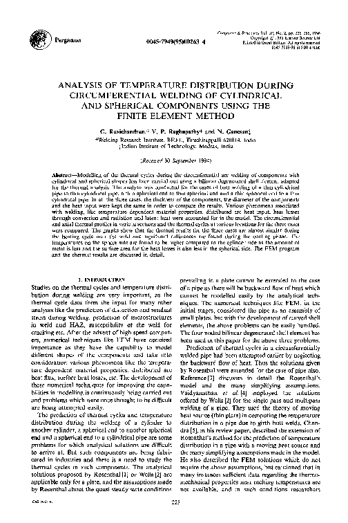 (PDF) Analysis of temperature distribution during circumferential welding of cylindrical and ...