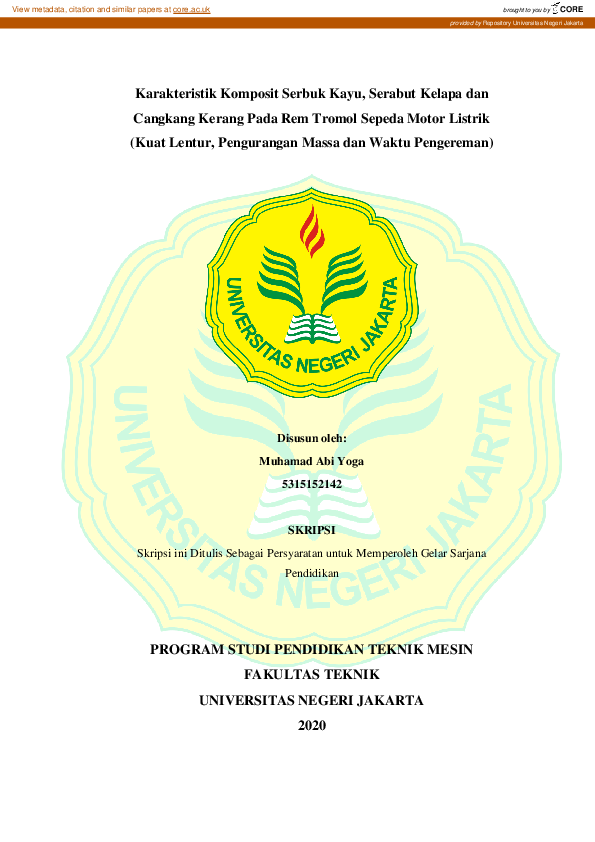 (PDF) Karakteristik Komposit Serbuk Kayu, Serabut Kelapa Dan Cangkang ...