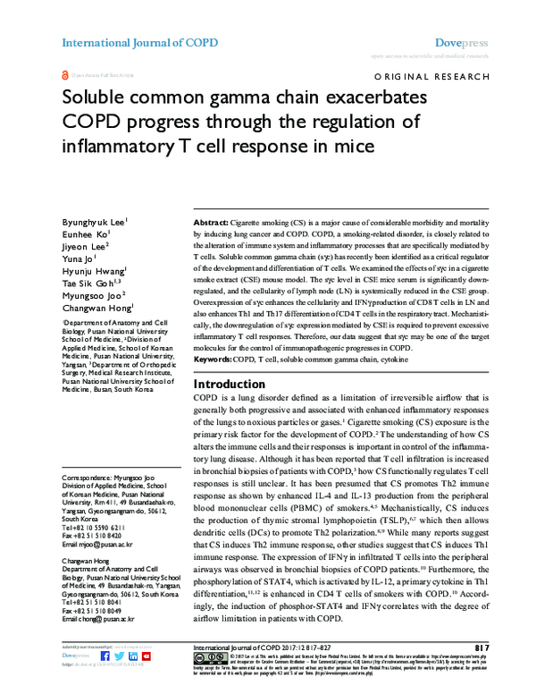 (PDF) Soluble common gamma chain exacerbates COPD progress through the ...