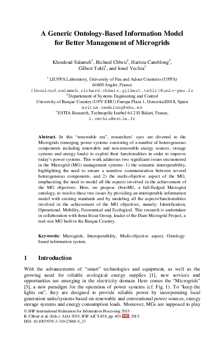 (PDF) A Generic Ontology-Based Information Model for Better Management of Microgrids | Khouloud ...