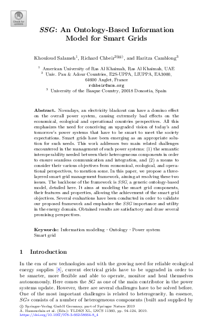 (PDF) SSG: An Ontology-Based Information Model for Smart Grids