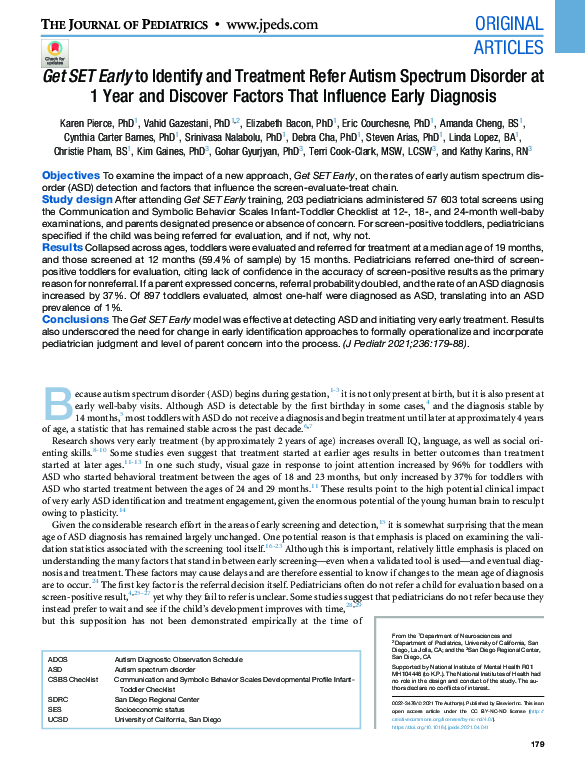 (PDF) Get SET Early to Identify and Treatment Refer Autism Spectrum ...