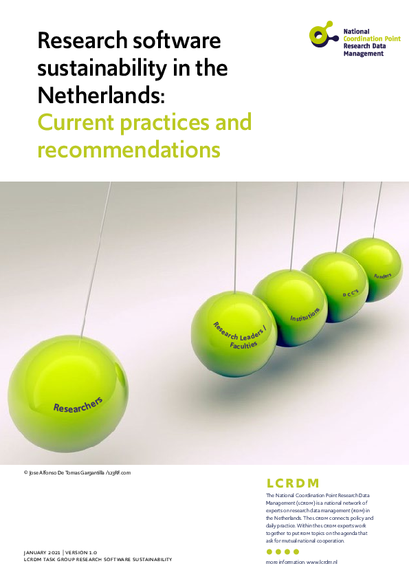 (PDF) Research software sustainability in the Netherlands: Current ...